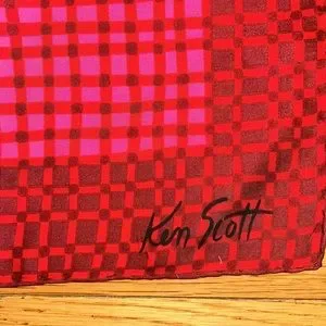KEN SCOTT | Accessories | Rare Ken Scott Square Floral Silky Scarf ...